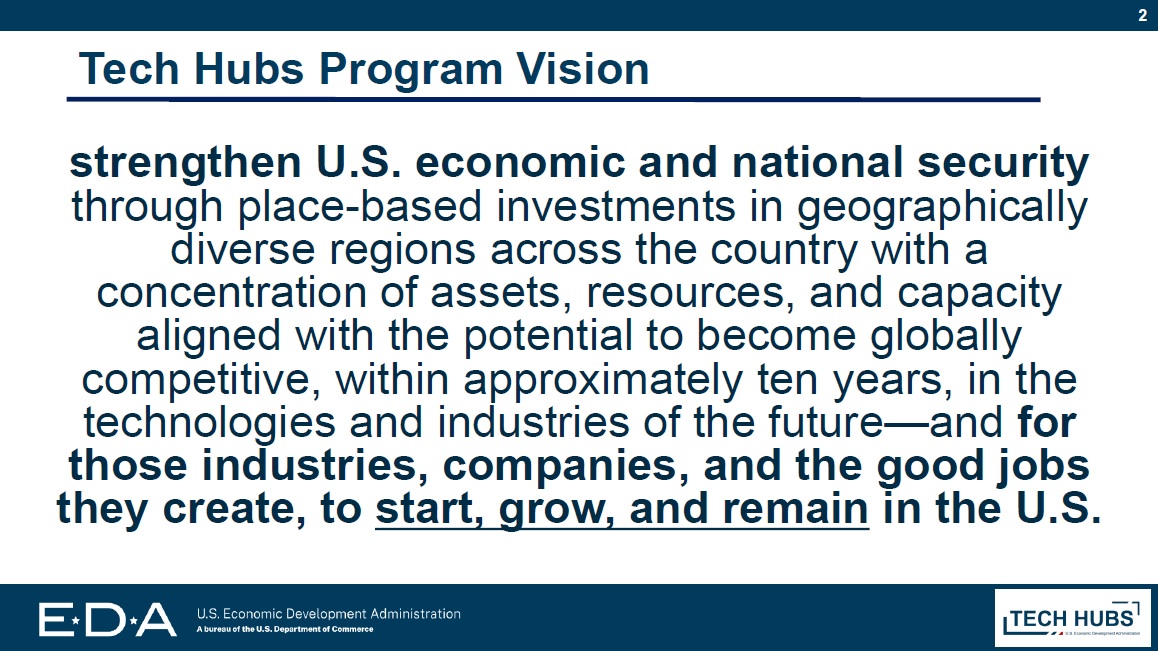 OGAWA, Tadashi on Twitter: "=> "Biden-Harris Administration Launches First Tech Hubs Funding ...