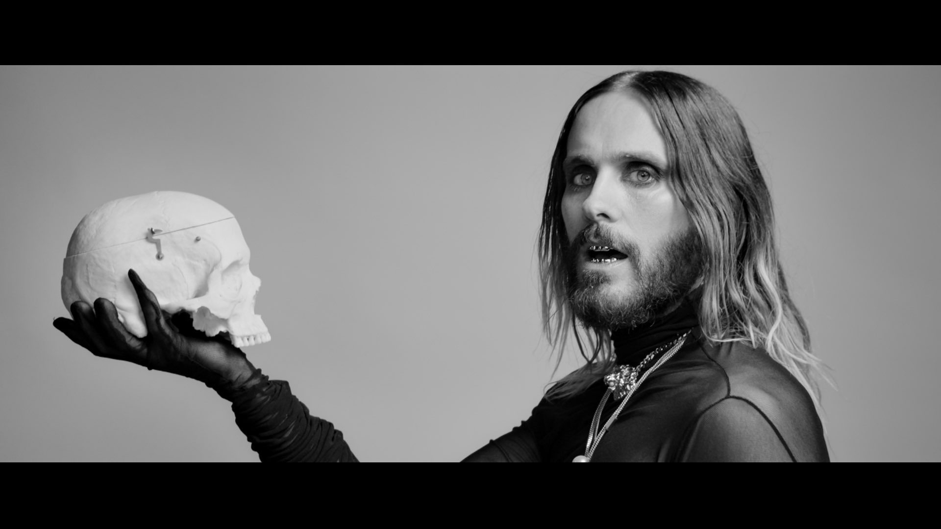 Jared Leto Black And White Wallpaper