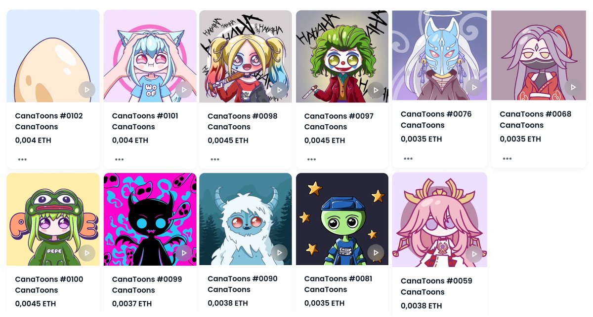 CanaToons🌱 on Twitter: "Nyam nyamkoo~😻 Sneak peek 🫣 for the next drop fams!! Stay tuned! Check ...