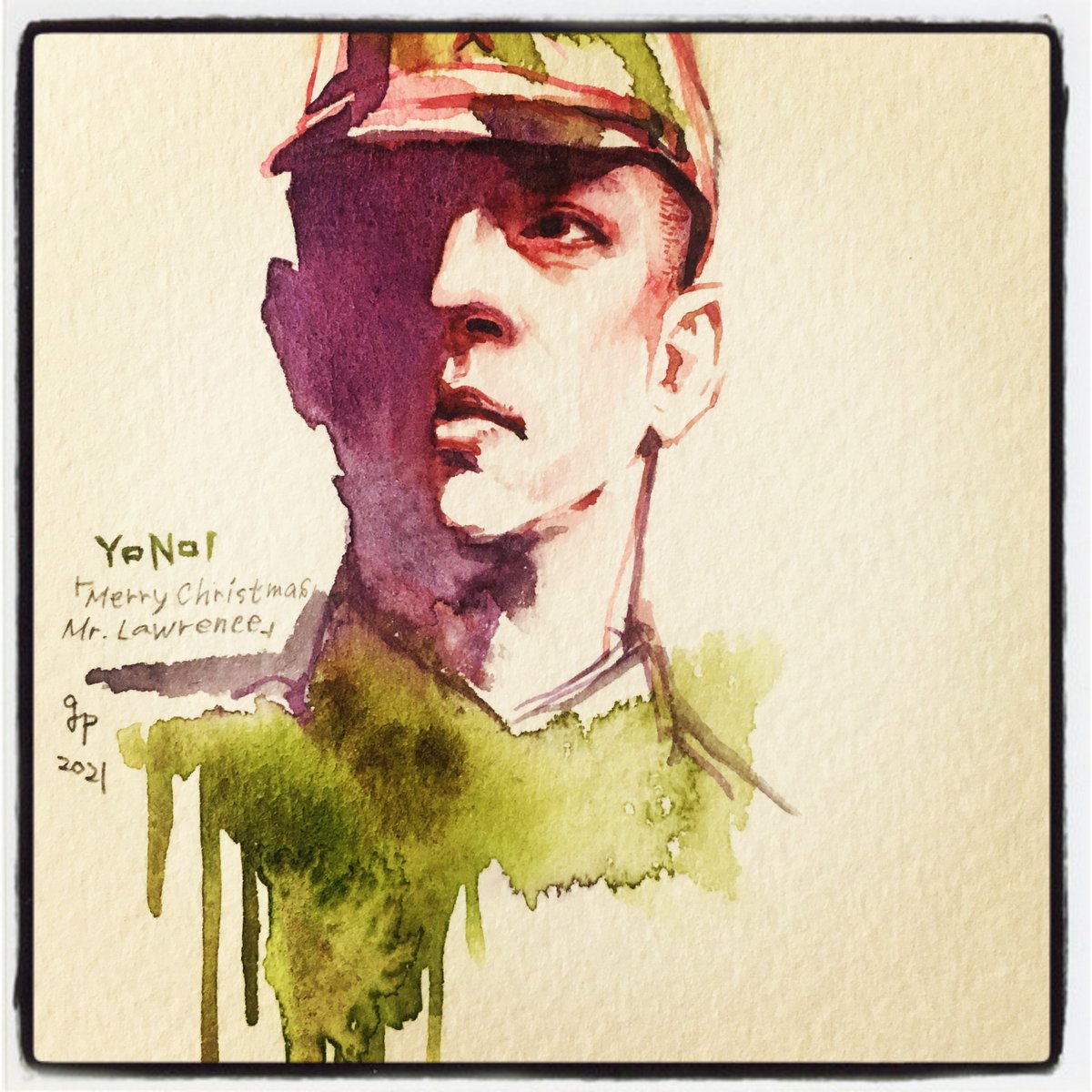 「南森町のギャラリー百にお邪魔しました。 水田喜八展 アートディレクターでミュージシャンの水田十夢さんのお父様、画家の水」y.ganpukuの漫画