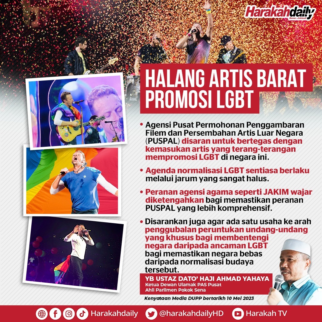 HarakahDaily | الحركة on Twitter: "Halang Artis Barat Promosi L.G.B.T #HarakahDaily"