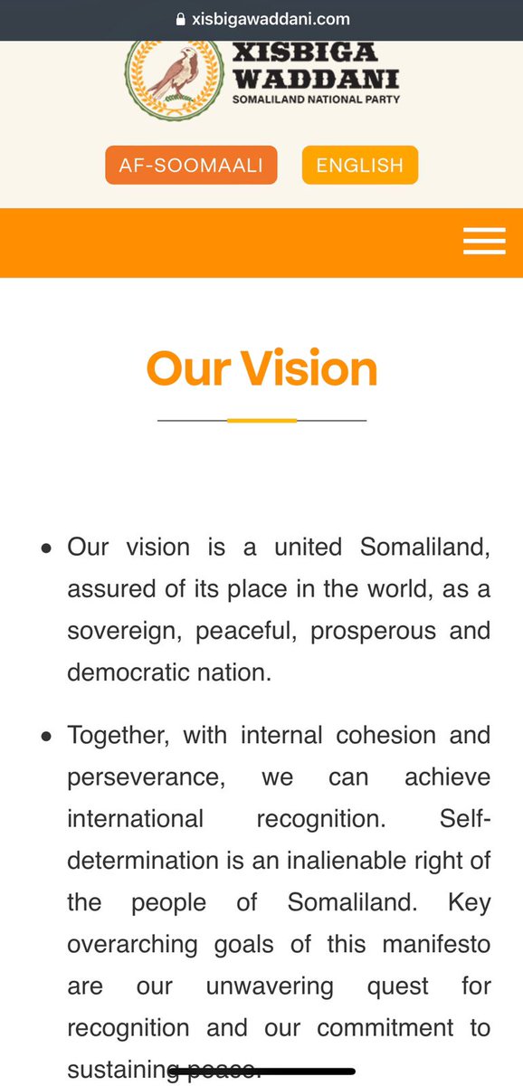#MadaxweyneCirro🧡ياسر on Twitter: "Whoever does not believe in Somaliland and its independence ...