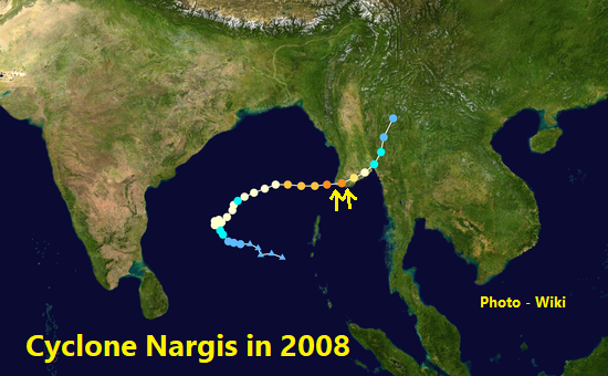 Tamil Nadu Geography on Twitter: "In 2008, Cyclone Nargis that passed parallel to Myanmar's ...