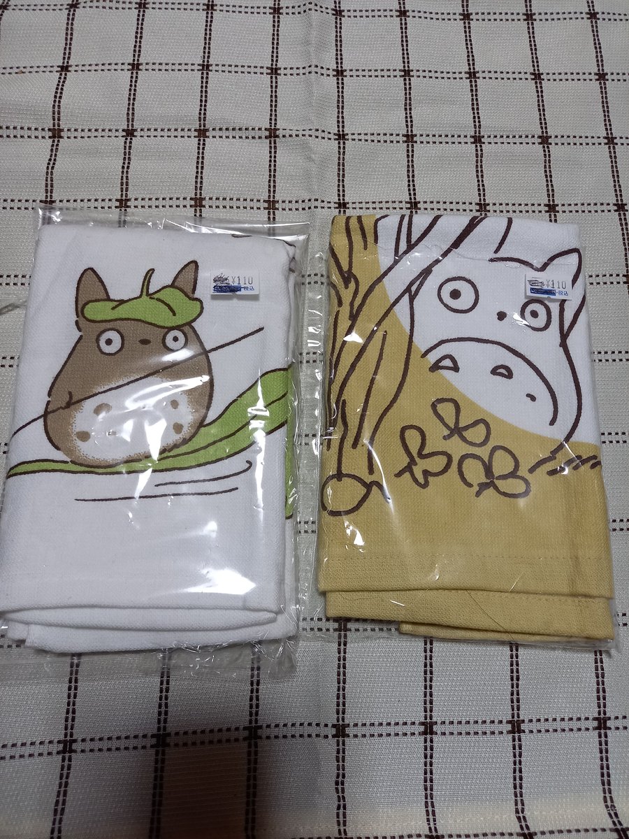 ととろっち🐘 On Twitter 今日の戦利品は 新品のトトロの ハンドタオル 2枚で220円でした💰 ポケットには 入らないくらい どちらも大きいですが とってもかわいいです😊