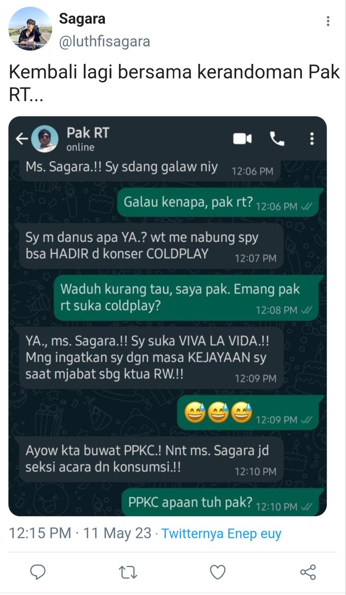 N.Flying Lokal on Twitter: "Ada yang mau nonton konser Coldplay bareng sama pak RT gak nih? wkwk"
