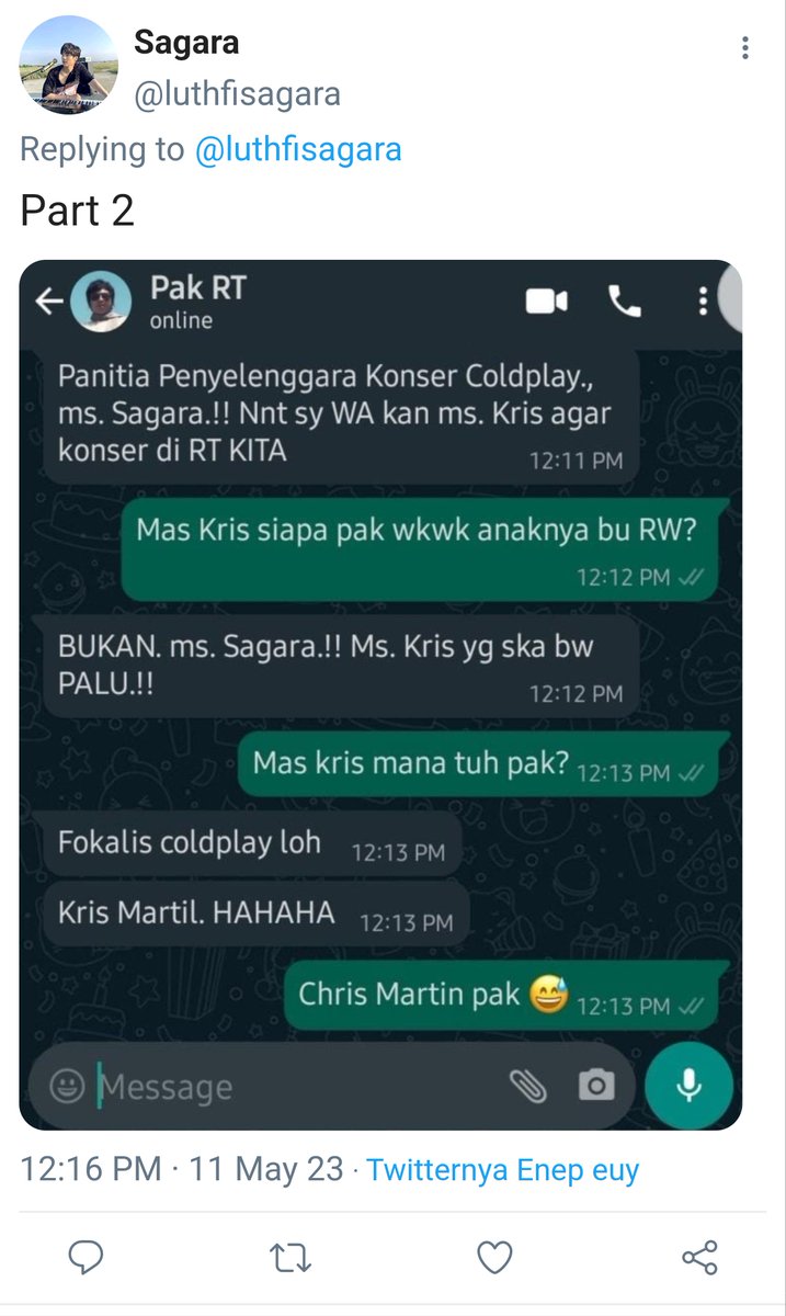 N.Flying Lokal on Twitter: "Ada yang mau nonton konser Coldplay bareng sama pak RT gak nih? wkwk"