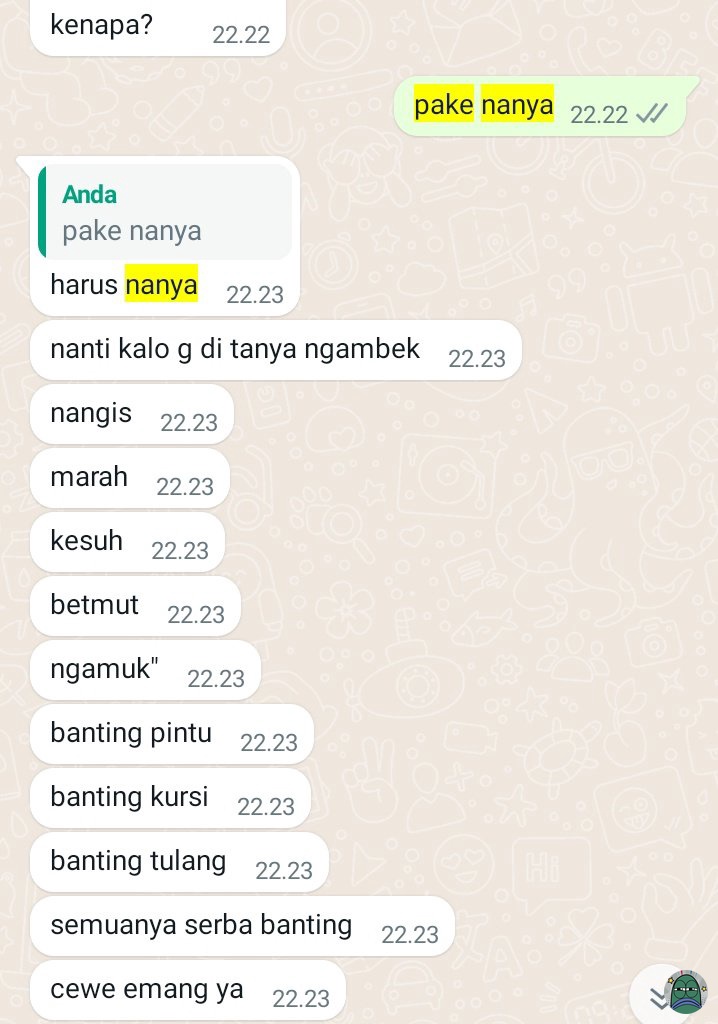 Tanyarl ㅡ 🚫 REP OOT/LINK AFF/JUALAN on Twitter: "💚 iseng baca chat dlu sm ex doi, pliss lucuu ...