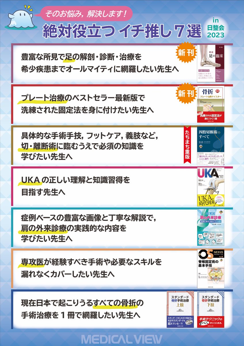 メジカルビュー社『関節外科』編集部 On Twitter ⋱そのお悩み解決します!⋰ 絶対役立つイチ推し7選