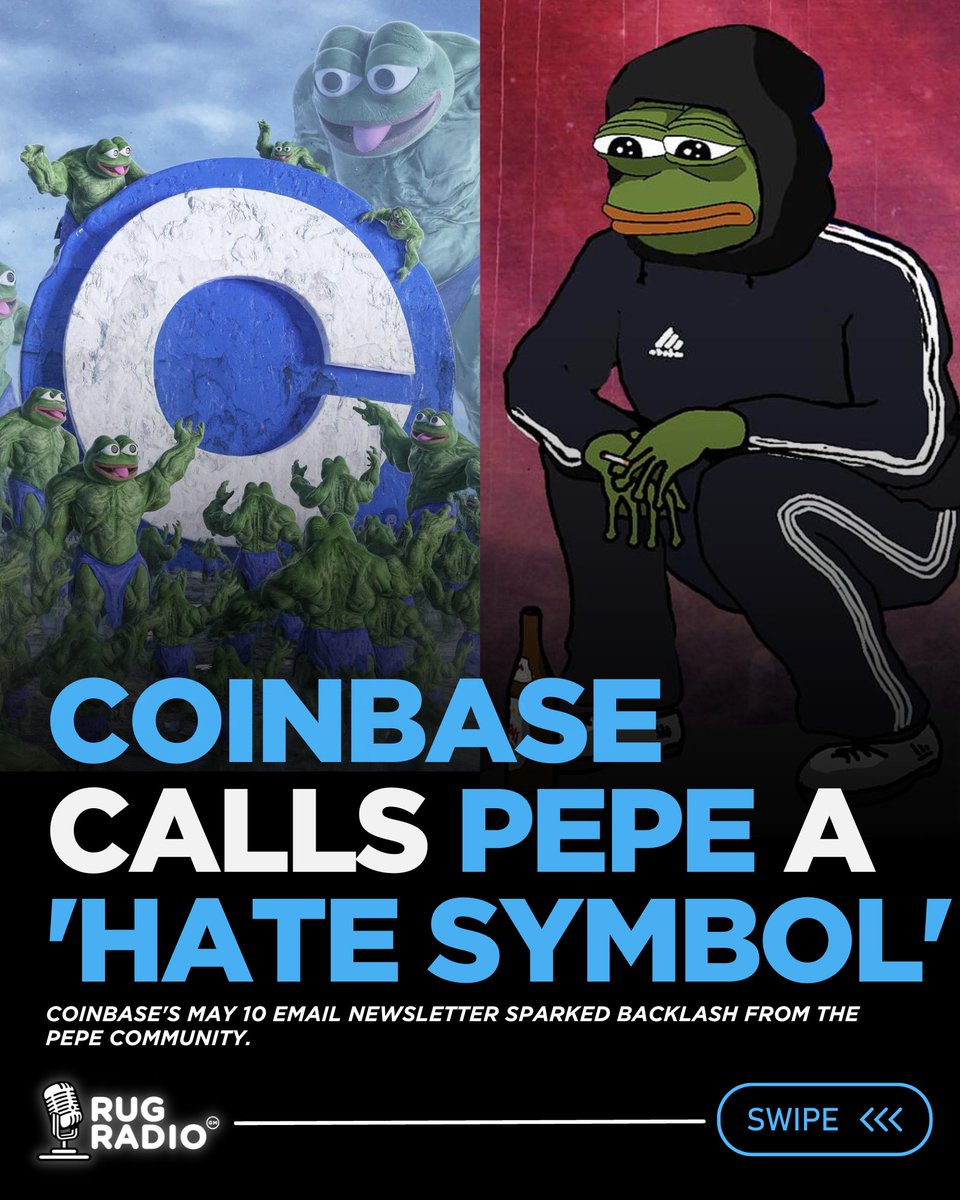 Rug Radio On Twitter Coinbase S Categorization Of Pepe As A Hate Symbol Sparks Outrage And