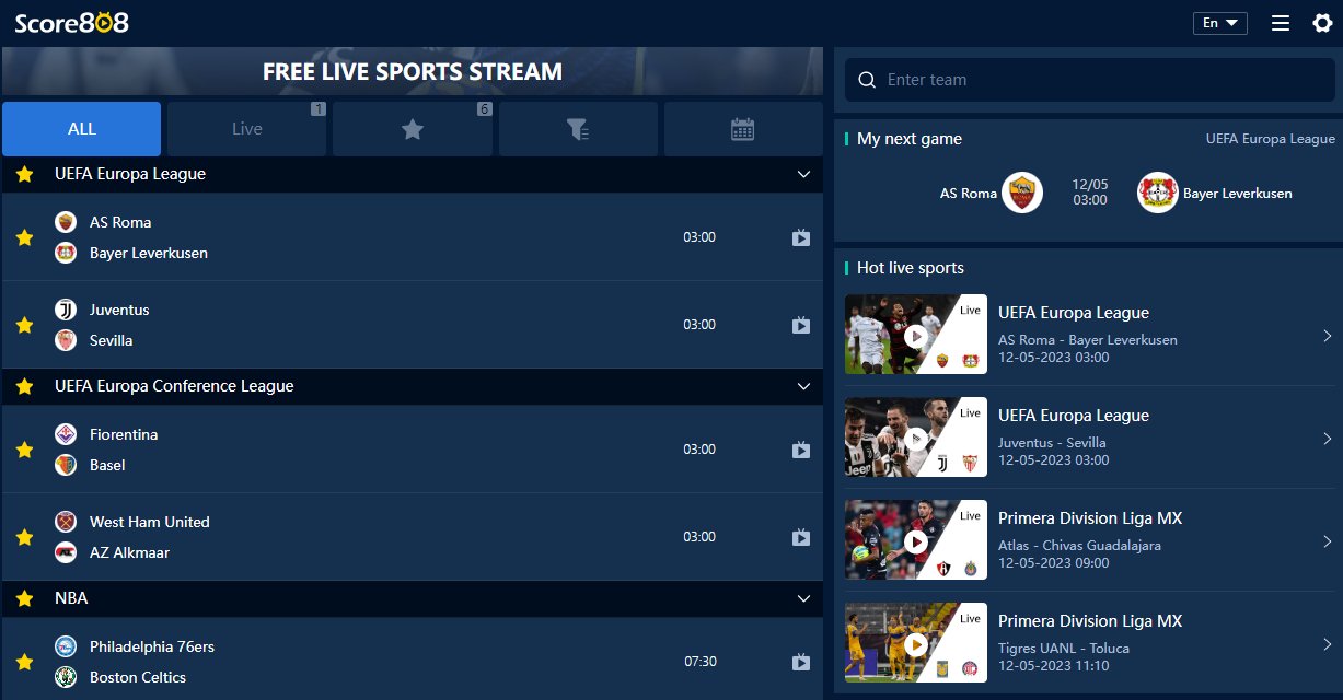 score808live on Twitter: "Score808 offers live streaming of over 100+ football and basketball ...