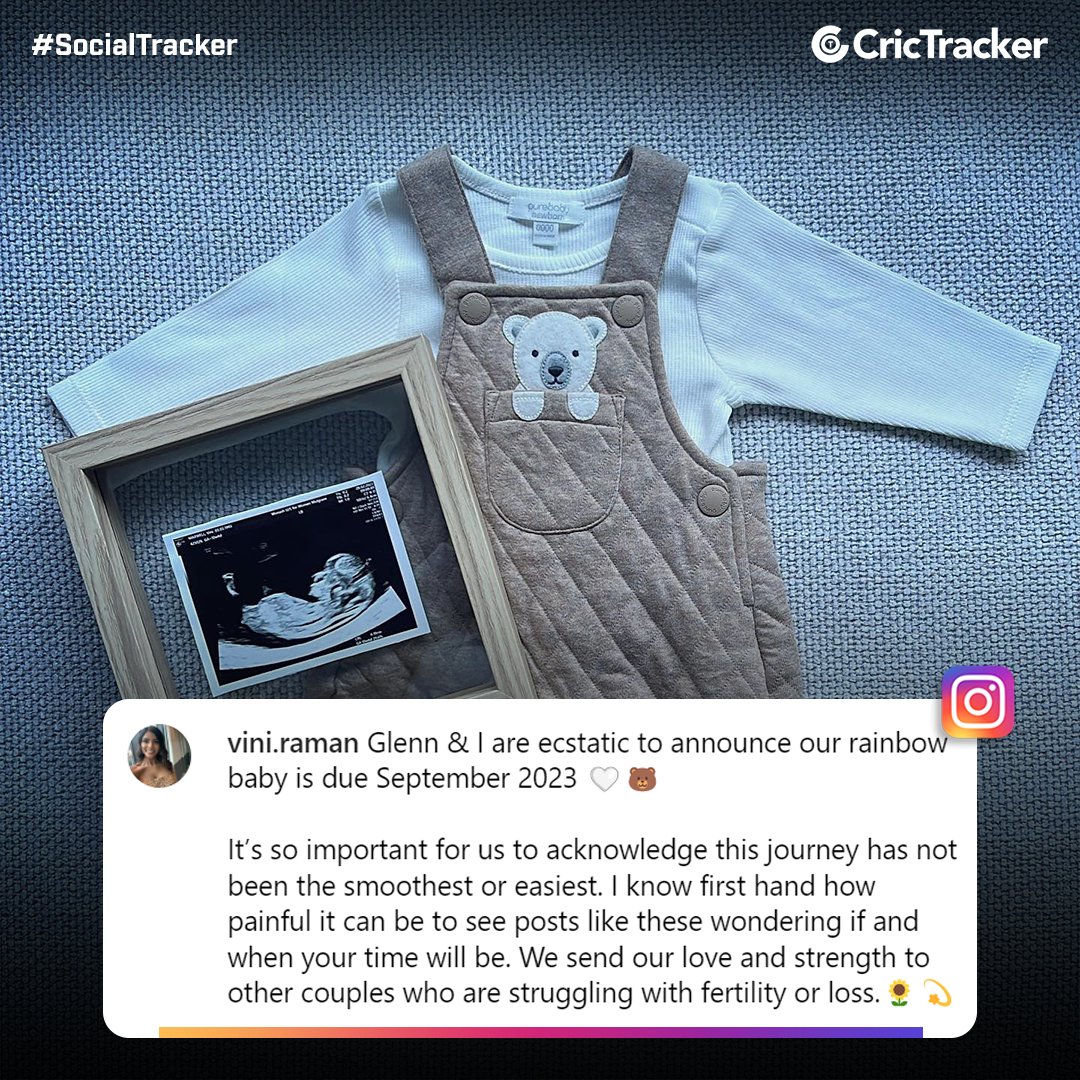 CricTracker on Twitter: "Glenn Maxwell and his wife Vini Raman are expecting their first child ...