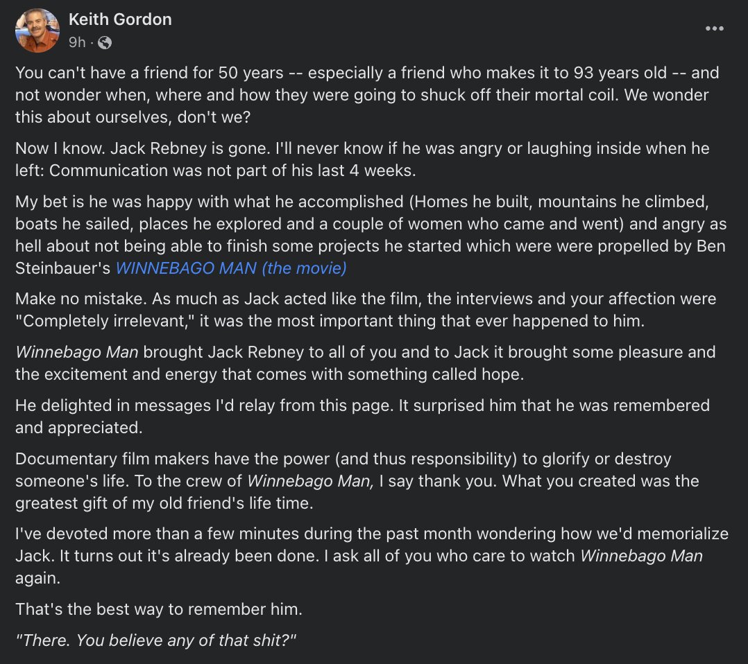 Winnebago Man Memes Jay Bauman On X: "RIP The Winnebago Man. "I Don't