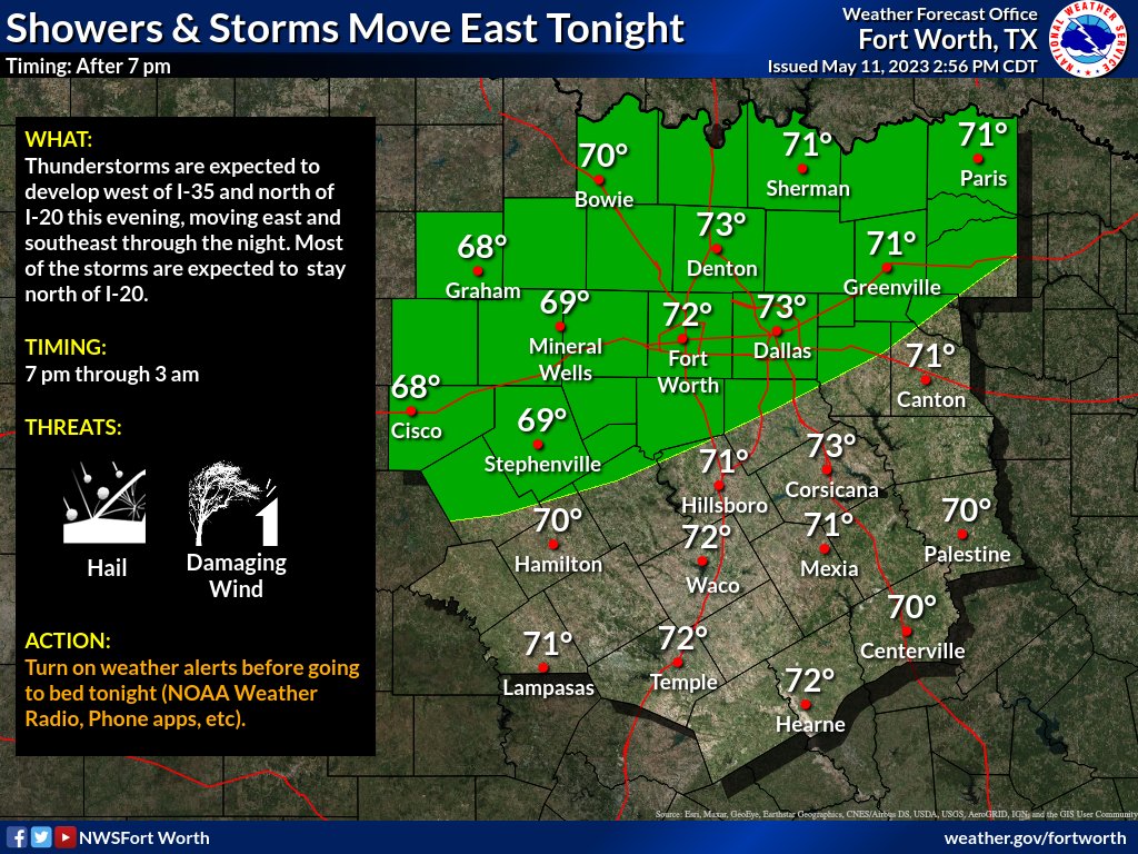 Nws Fort Worth On Twitter After 7 Pm Tonight Additional Storms Are