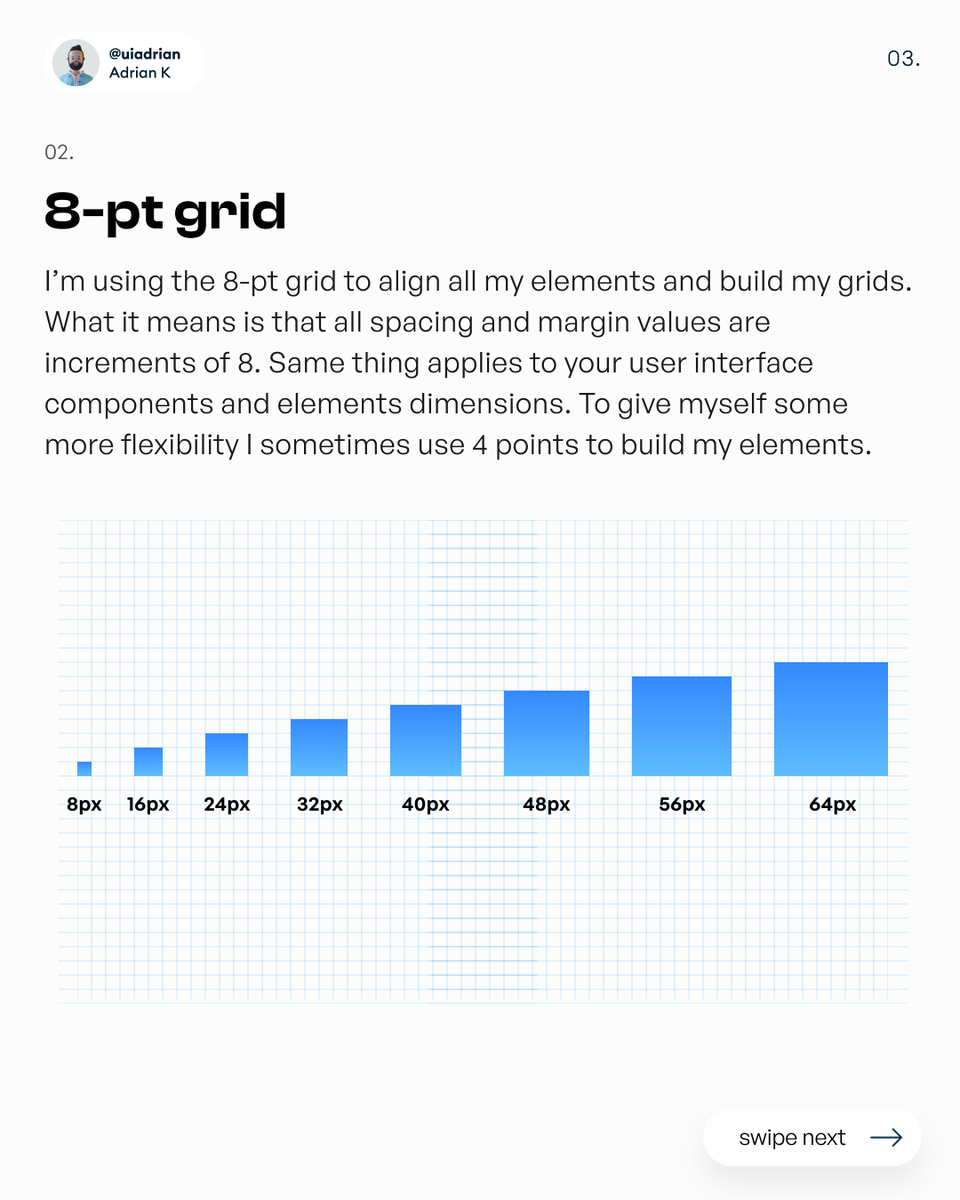 Quick tips to master grids in UI 👇 - Thread from UI Adrian @uiuxadrian ...