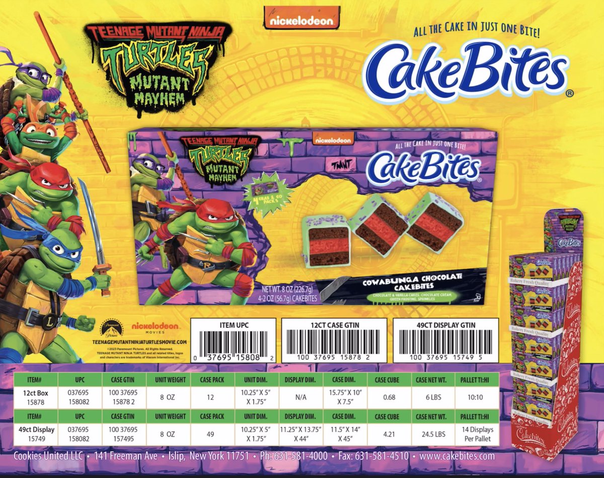 TMNT: The Next Chapter on Twitter: "There will be two cakebite flavors for Mutant Mayhem. The ...