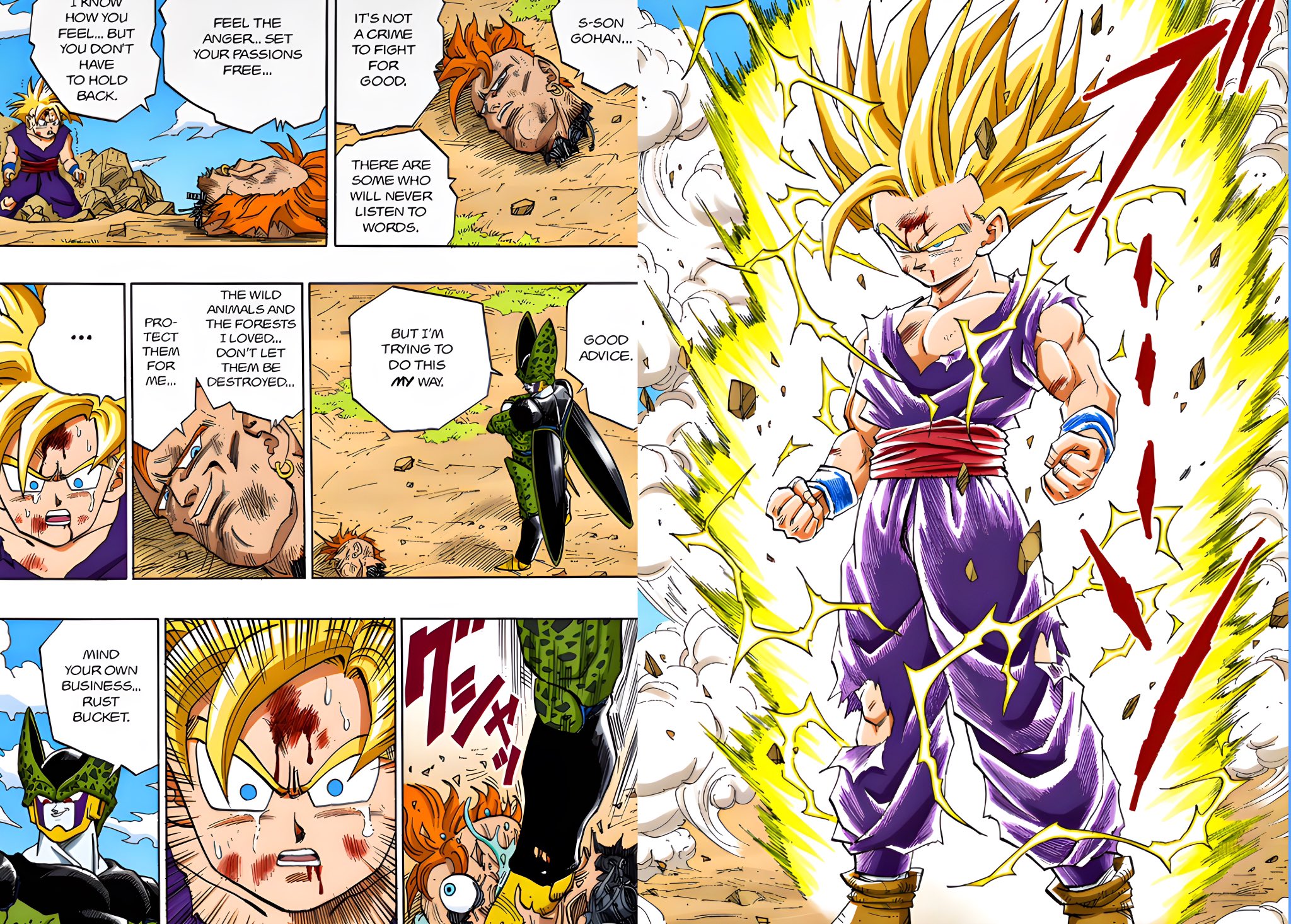 Dragon Ball Z Gohan Super Saiyan 2 Vs Cell