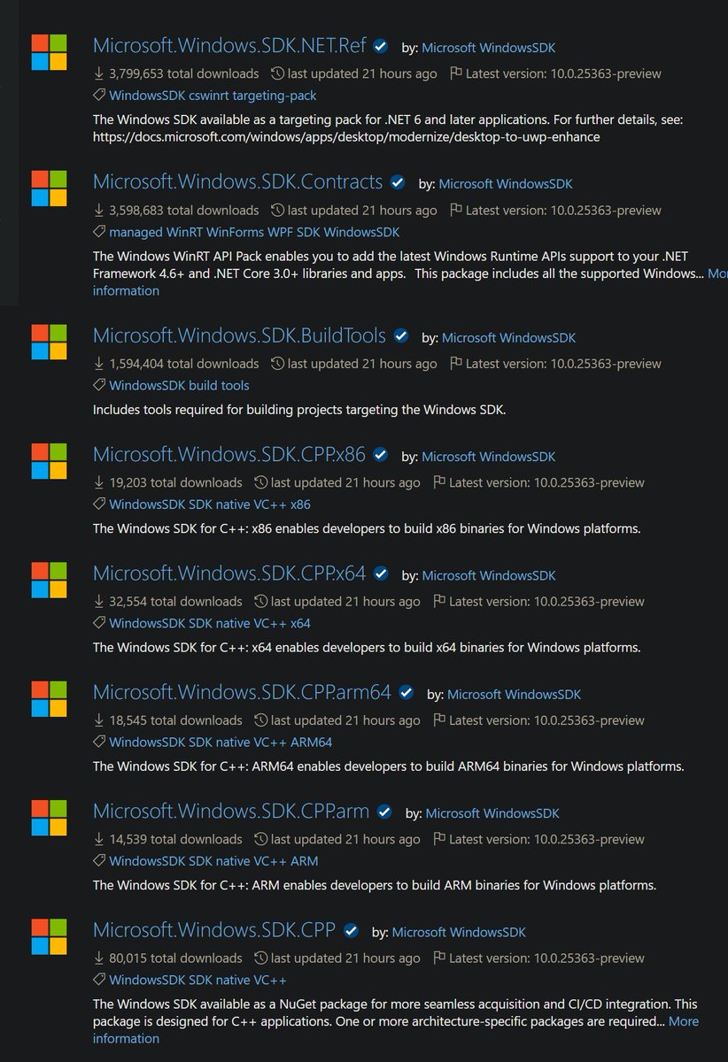 Xeno 🐈‍⬛ on Twitter: "All these packages should have both 23456 and 25363 https://nuget.org ...