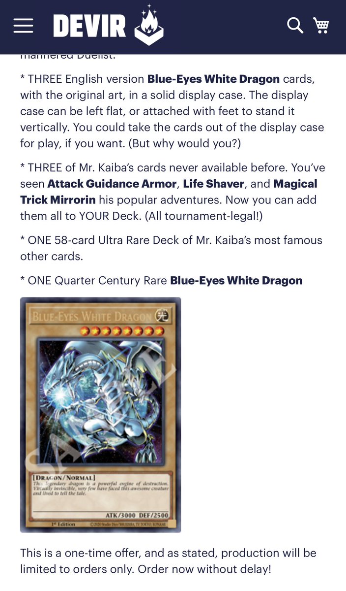 YuGiOh News on Twitter: "According to DEVIR this is the Quarter Century Rare Blue-Eyes White ...
