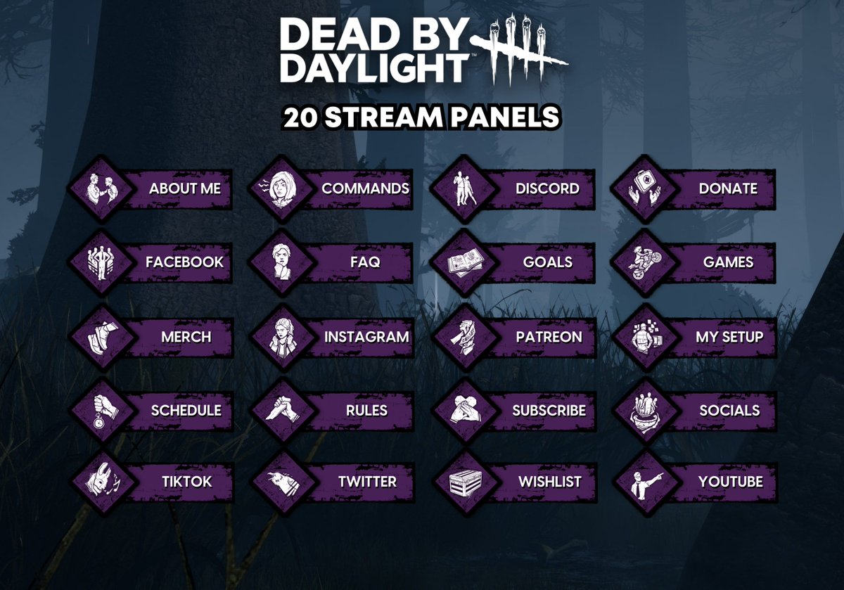 BlondeChipmunk 🌸 Emote Artist on Twitter: "The full set of everything for the DBD streaming pack!"