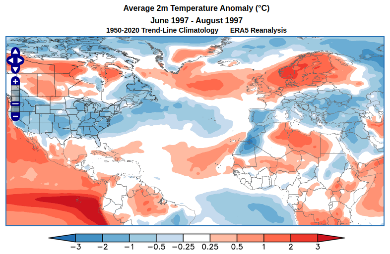 World Climate Service on Twitter: "June-August temperature patterns in ...