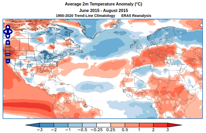World Climate Service on Twitter: "June-August temperature patterns in ...