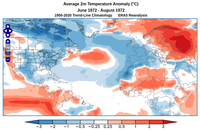 World Climate Service on Twitter: "June-August temperature patterns in ...