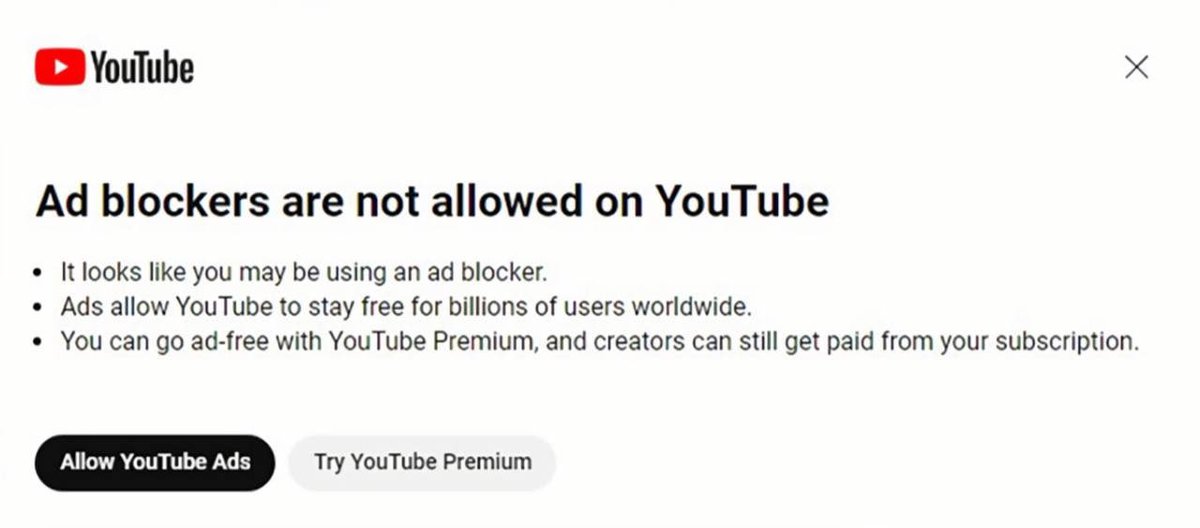 El Richuz on Twitter: "Adios Adblock Youtube empieza a probar el bloqueo de Adblock Así que si ...