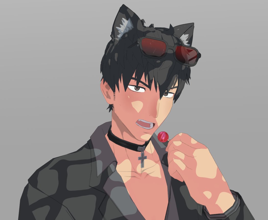 Shin MMD/3D 🪷 Comms Closed on Twitter: "Wolf--wood 🐺 with choker😳💜 Model: にれぎる (Niregiru ...