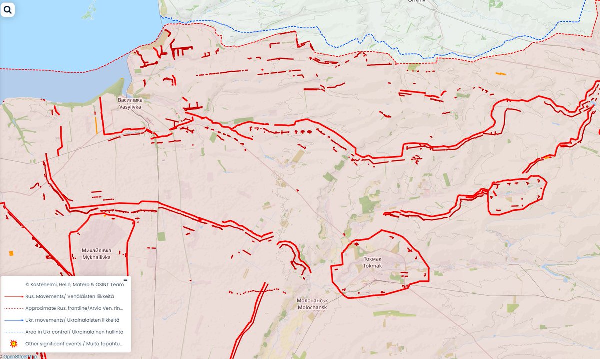 Grzegorz Kucharski on Twitter: "Umocnienia rosyjskie w okolicach Bachmutu i na Zaporożu. (https ...