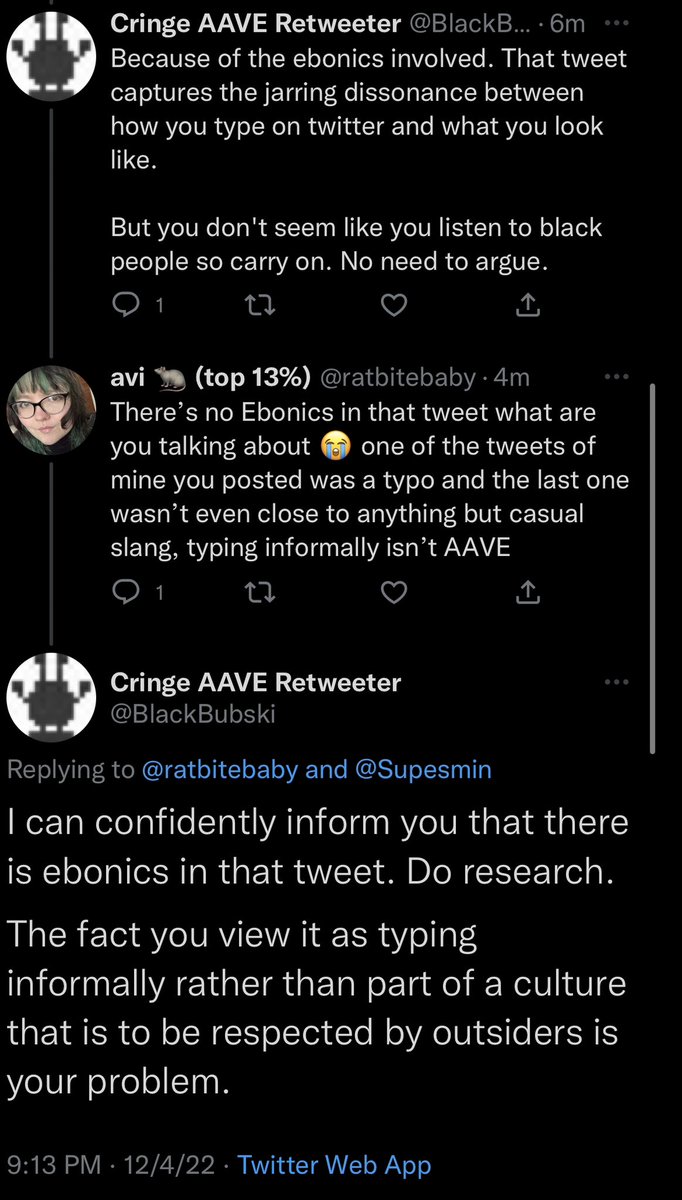 avi 🐀🔆 on Twitter: "when someone randomly accused me of using AAVE out of nowhere"