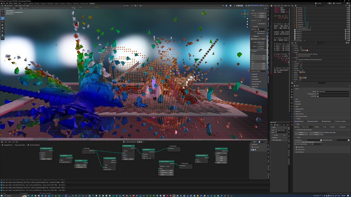 Brecht Corbeel Psycience Fiction Prophet on Twitter: "Getting deep into geo nodes, Topology mesh ...