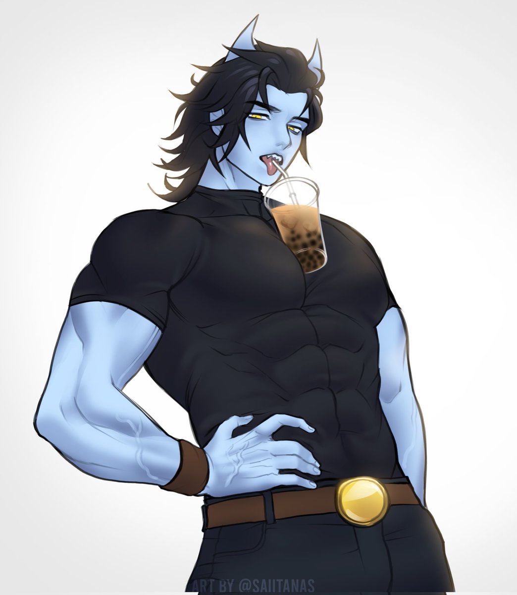 Hyoga The Oni 🫐 (PRE-DEBUTE) on Twitter: "Hyoga is a big blue Oni,who spends most of his days ...