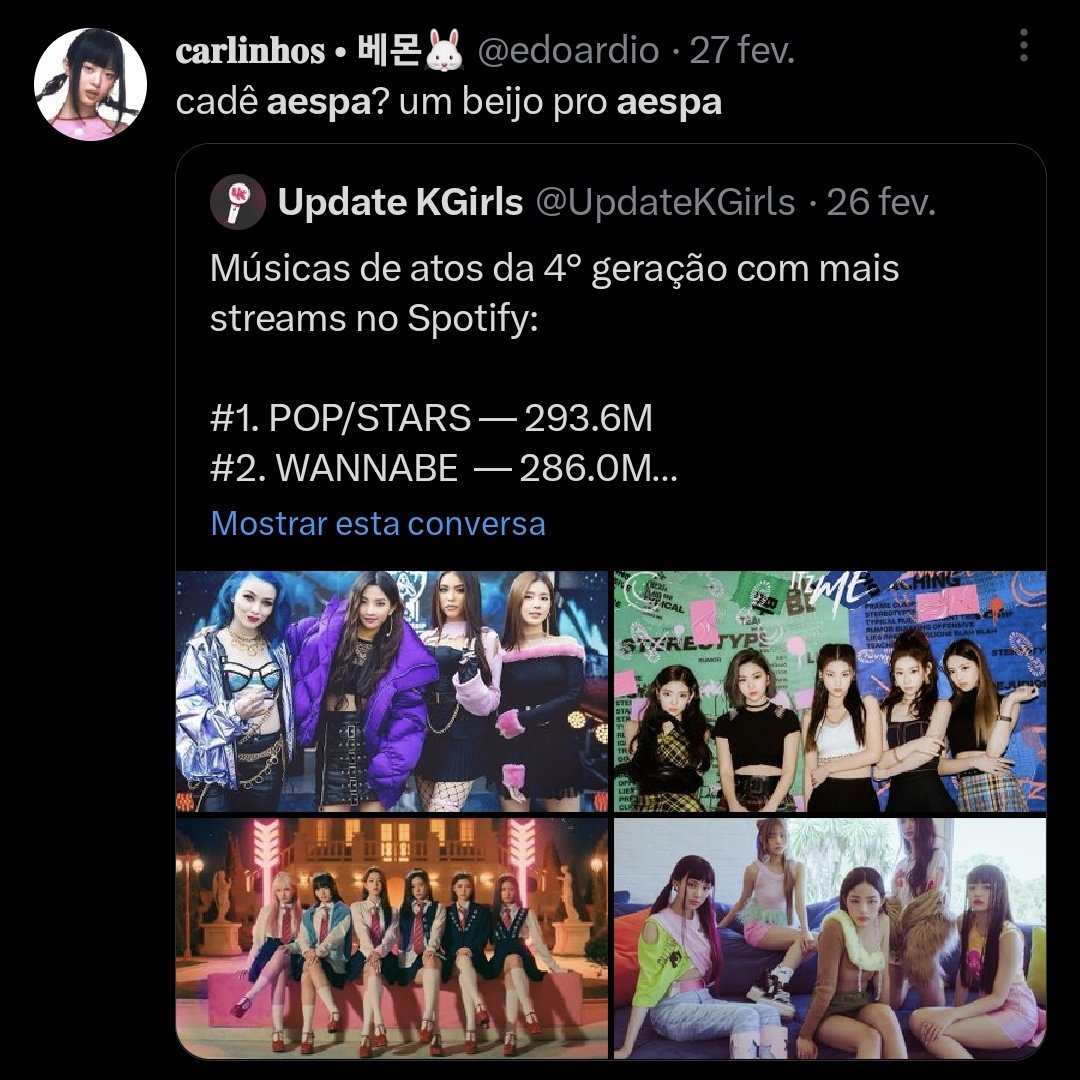 E L I 😈 | SPICY🌶 on Twitter: "Gosta porra nenhuma seu p4u no c* vive de shade pro aespa e ...