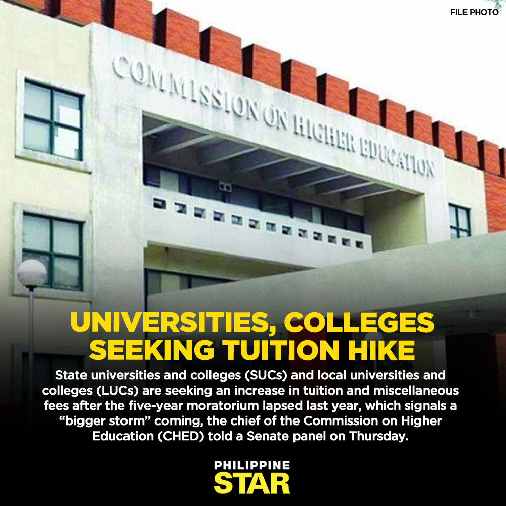 The Philippine Star on Twitter: "During the public hearing of the Senate committee on higher ...