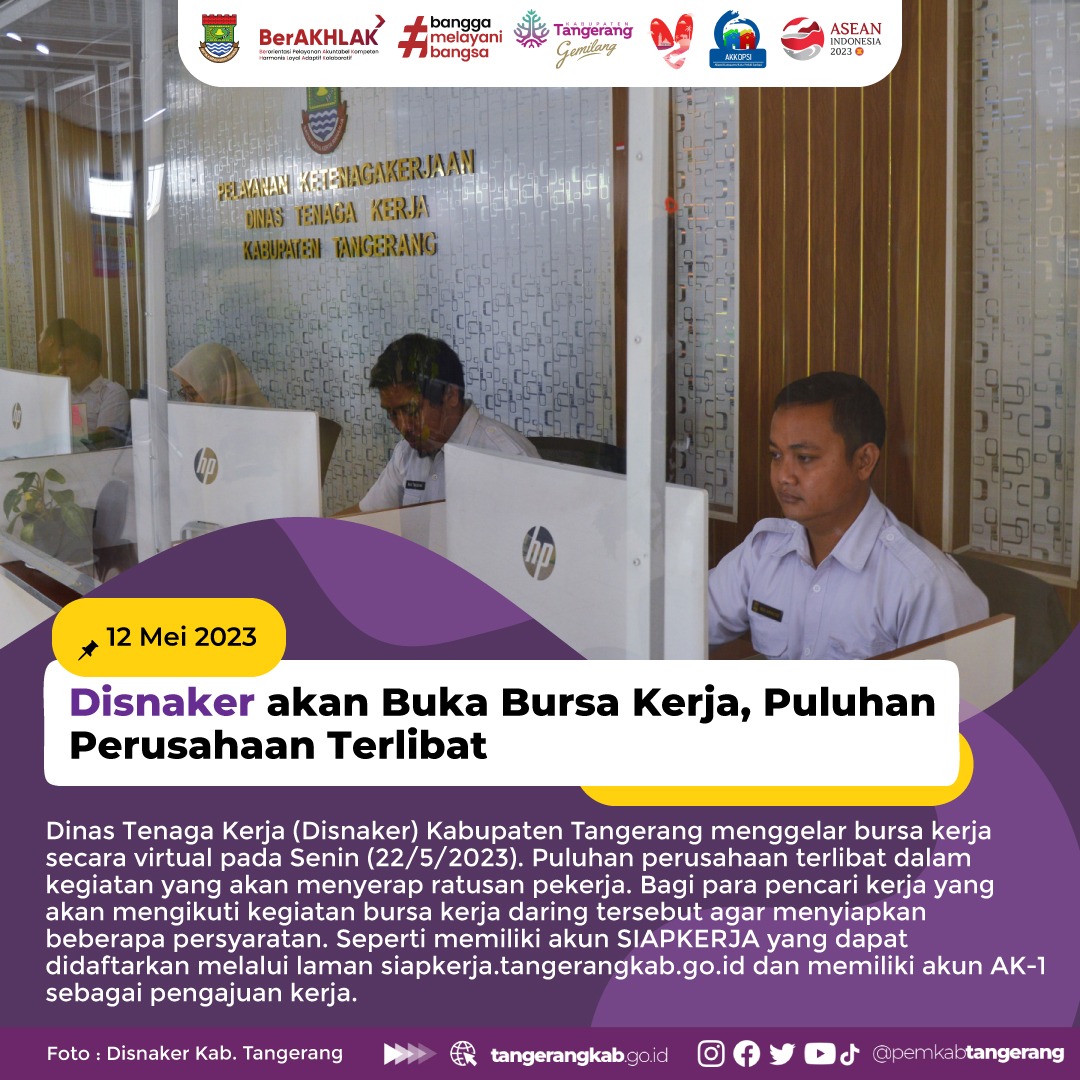 Pemkab Tangerang on Twitter: "Dinas Tenaga Kerja (Disnaker) Kabupaten Tangerang menggelar bursa ...