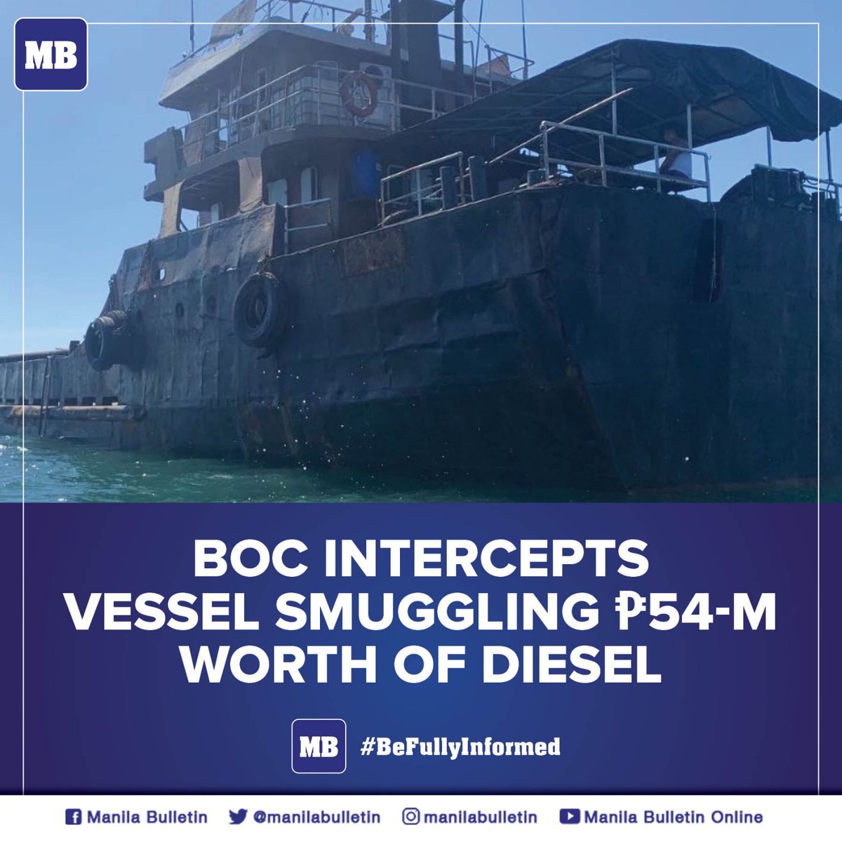 Manila Bulletin News on Twitter: "Around P54 million worth of diesel, believed to have been ...