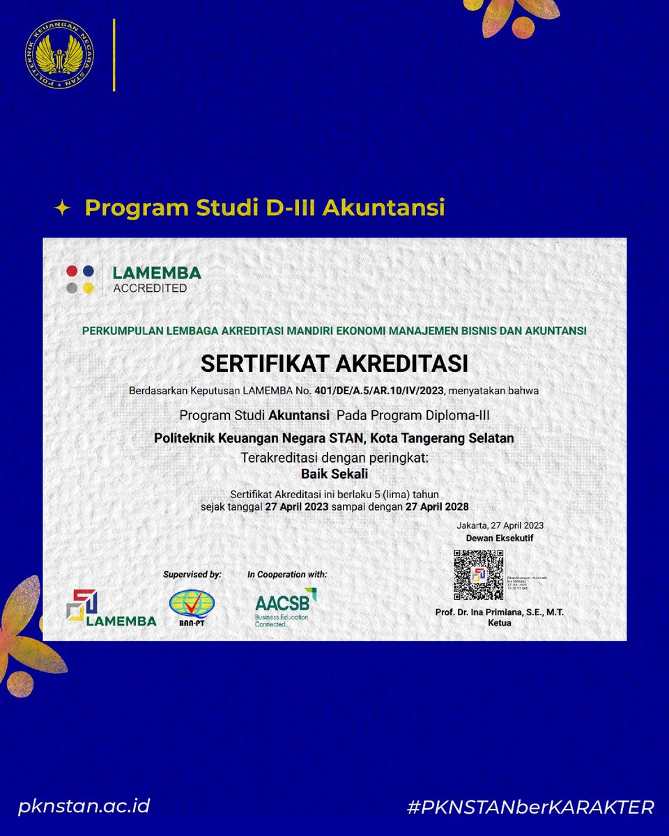 PKN STAN on Twitter: "Selamat kepada: - Prodi D-IV Akuntansi Sektor Publik - Prodi D-III ...