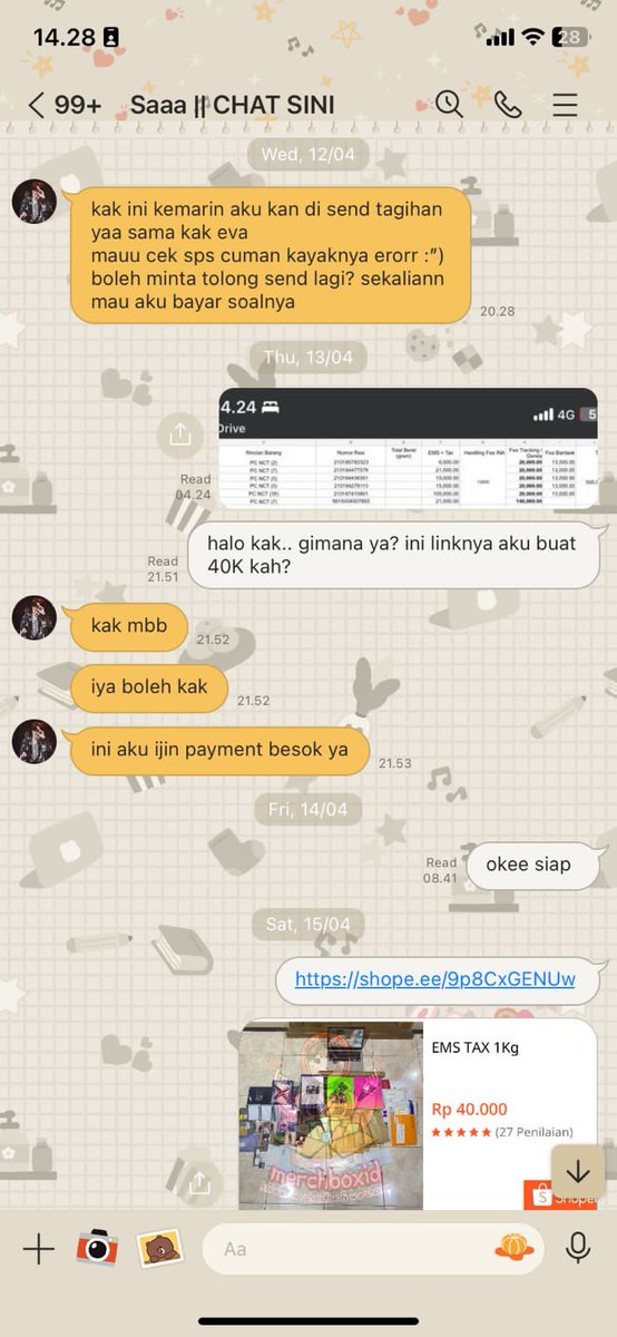 WAREHOUSE KOREA | mention after DM on Twitter: "Berikut bukti chat ss kami selaku pihak WH ...