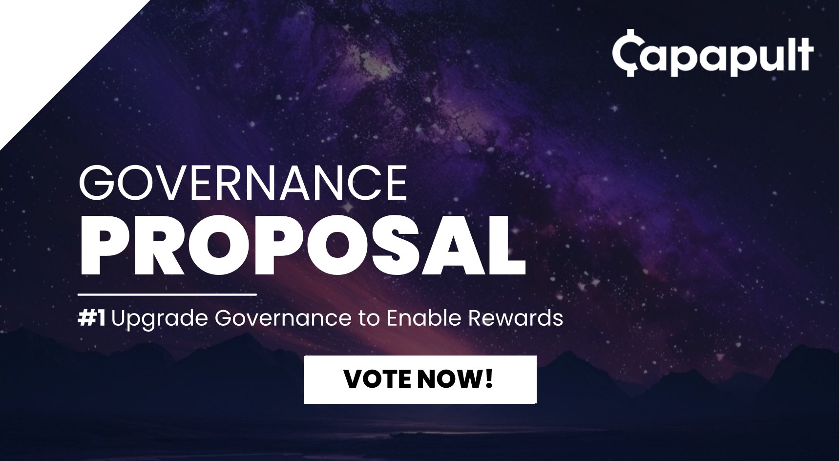 Capapult on Twitter: "🚨 The first governance proposal is now pushed on chain!🎉 Head over to ...