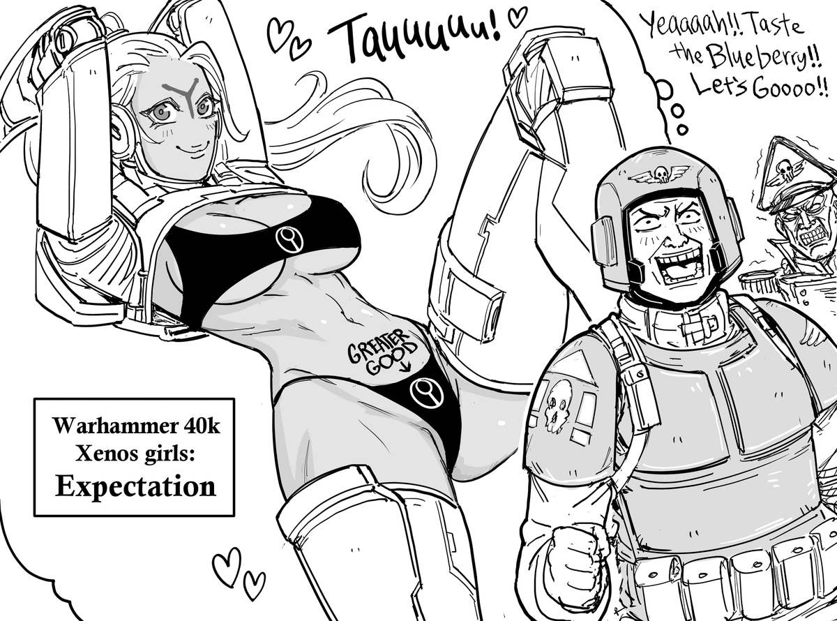 「Patreon request: Warhammer 40k, Xenos girls: Expectations vs」Baalbuddy (Commissions closed)の漫画