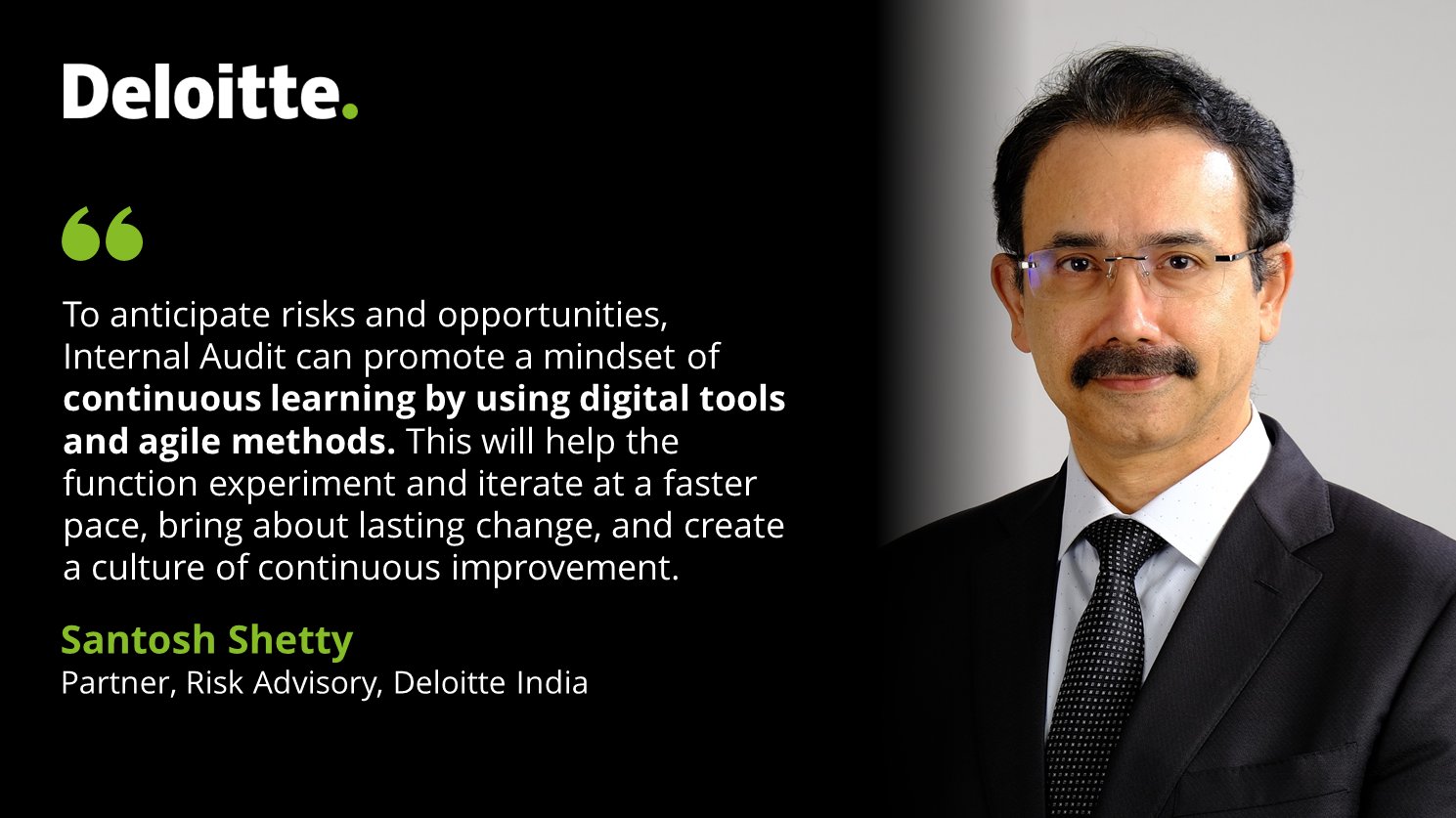 Deloitte India on Twitter: "#InternalAuditAwarenessMonth Santosh Shetty, Partner, #RiskAdvisory ...