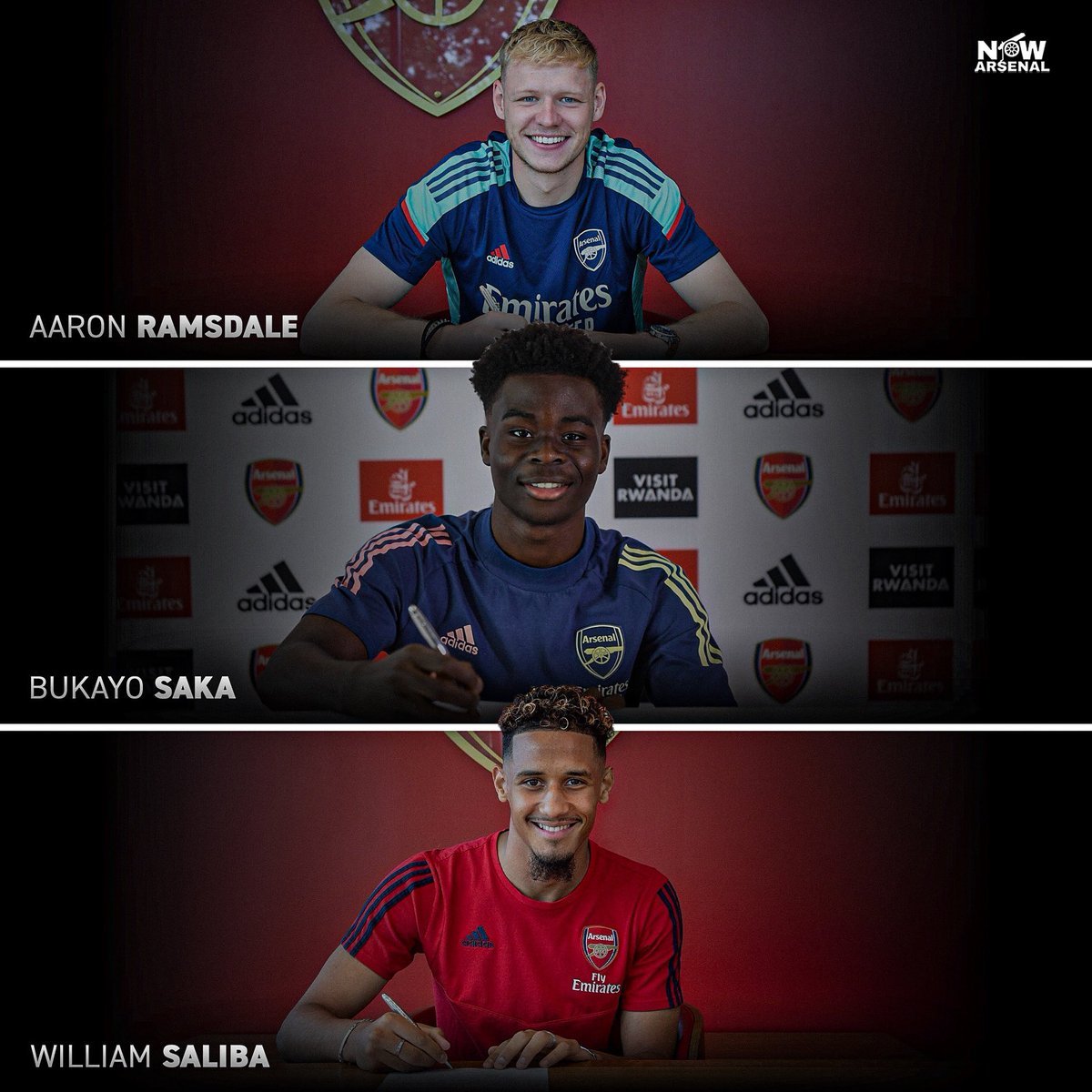Now Arsenal On Twitter Aaron Ramsdale Bukayo Saka And William Saliba