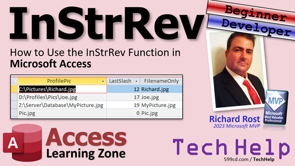 Access Learning Zone On Twitter How To Use The Instrrev Function In Microsoft Access