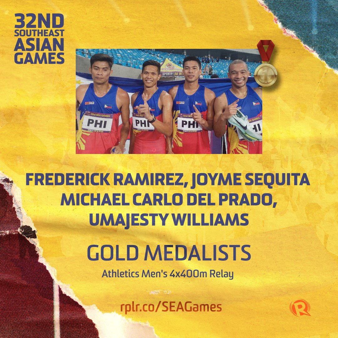 Rappler on Twitter: "31ST GOLD FOR THE PHILIPPINES! 🥇 Frederick Ramirez, Joyme Sequita, Michael ...
