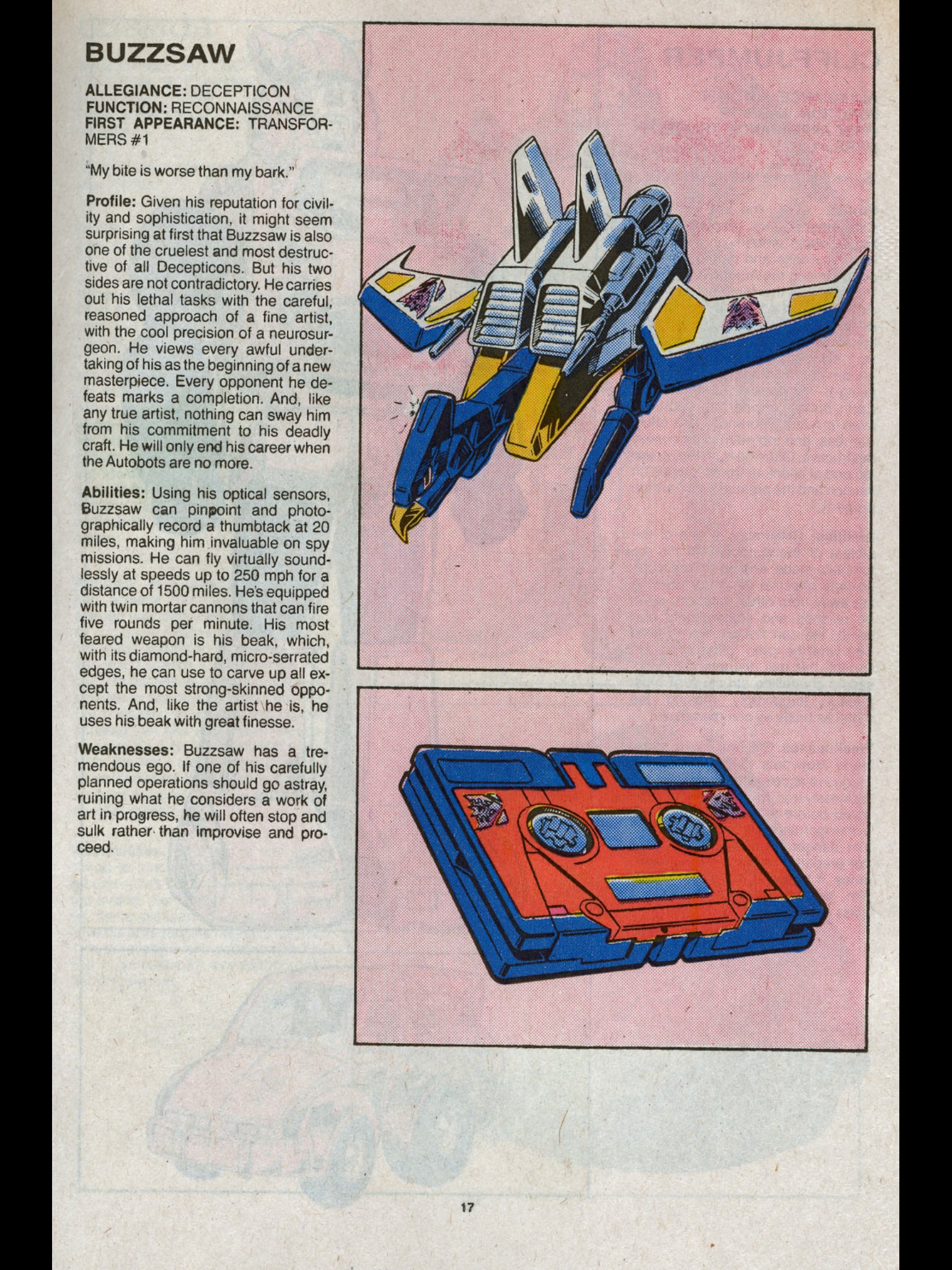 Buzzsaw Transformers G1