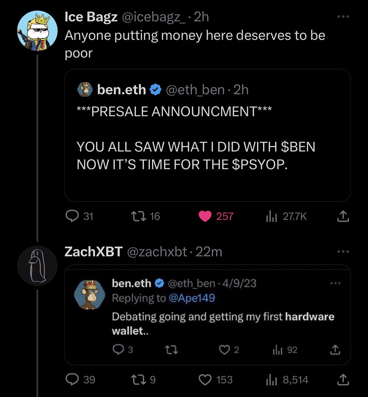 pythonomics on Twitter: "@cobie @zachxbt @icebagz_ @inversebrah And @inversebrah again https://t ...