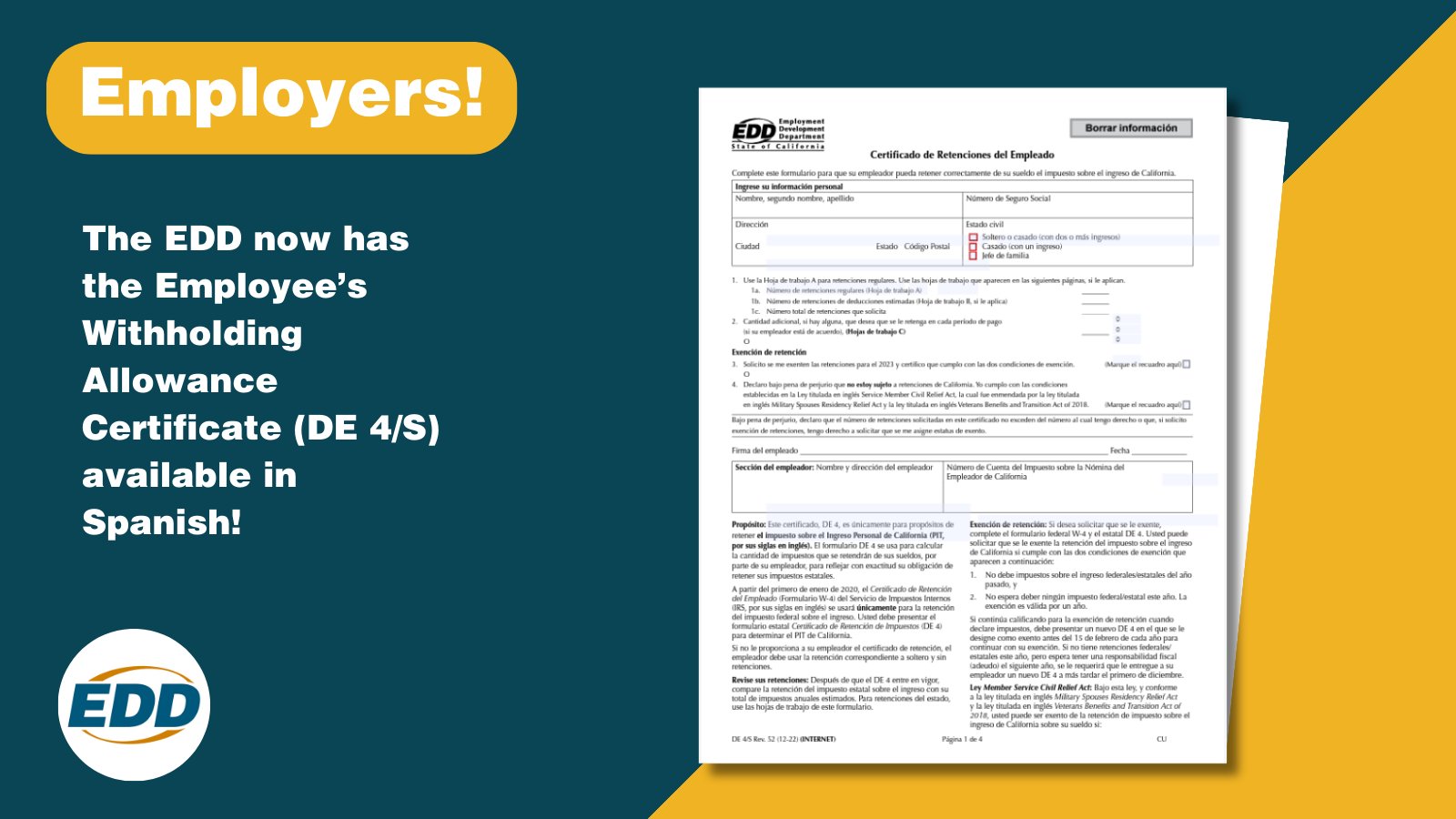 Hoja De Trabajo De California Beneficios Y Recursos Para Trabajadores