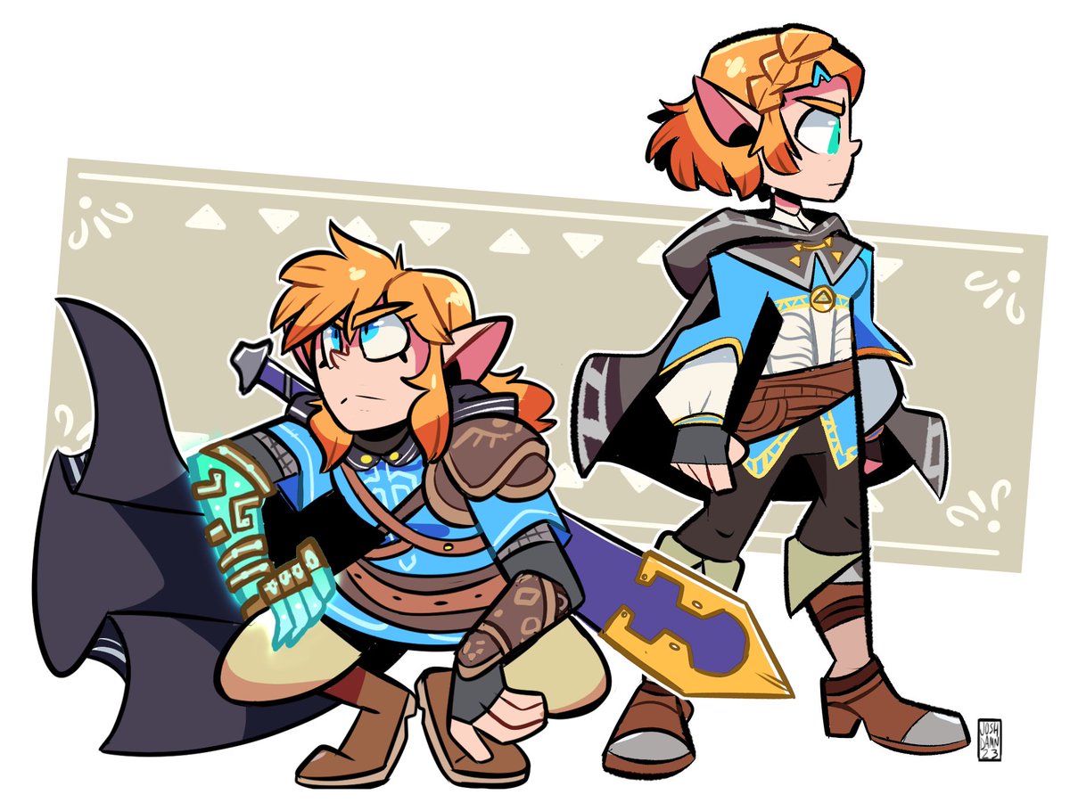 「Drew Loink and Zeldar while waitin for m」|JoshDAMN 2023のイラスト