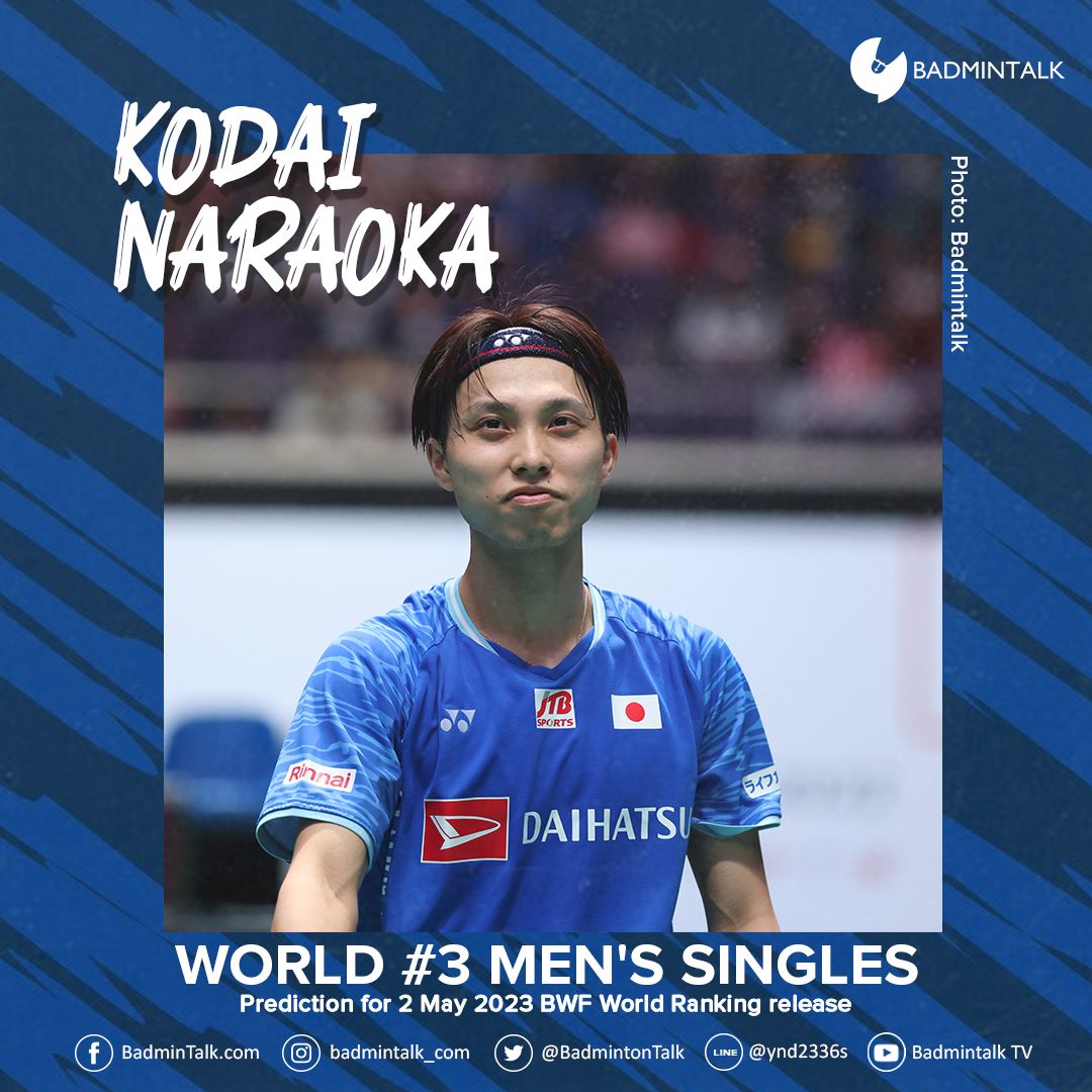 Badminton Talk on Twitter: "Congratulations to Kodai Naraoka of Japan on reaching career high of ...