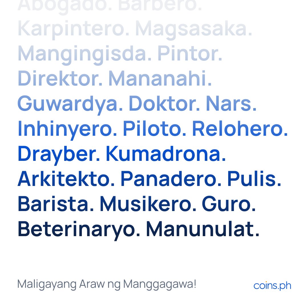 Coins.ph on Twitter: "Kami ay nakikiisa sa pagbibigay pugay at pagkilala sa sipag, tiyaga at ...
